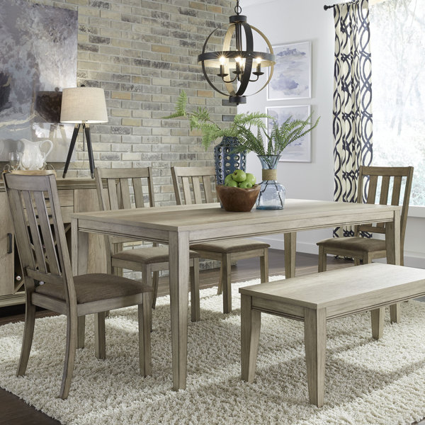 Laurel Foundry Modern Farmhouse Karlin 6 Piece Rectangular Dining Table ... Laurel Foundry Modern Farmhouse Karlin 6 Piece Rectangular Dining Table ...